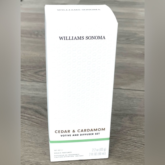 Williams Sonoma | Other | William Sonoma Cedar Cardamom Diffuser Set New | Poshmark